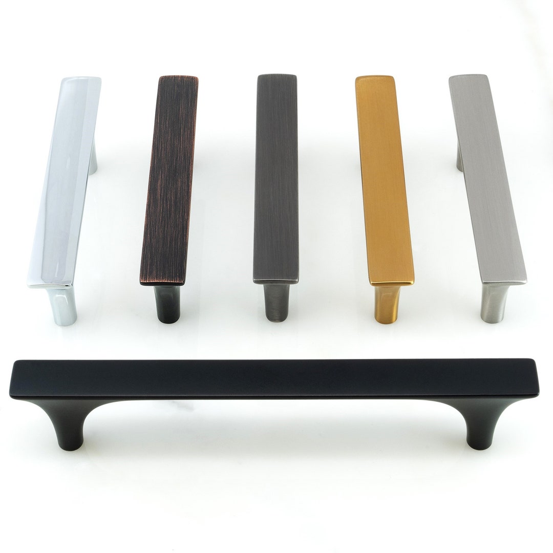 3" 3.75" 5" Modern Bar Pull, Drawer Handles Dresser Pull Cabinet Hardware, Oil Rubbed Bronze ...
