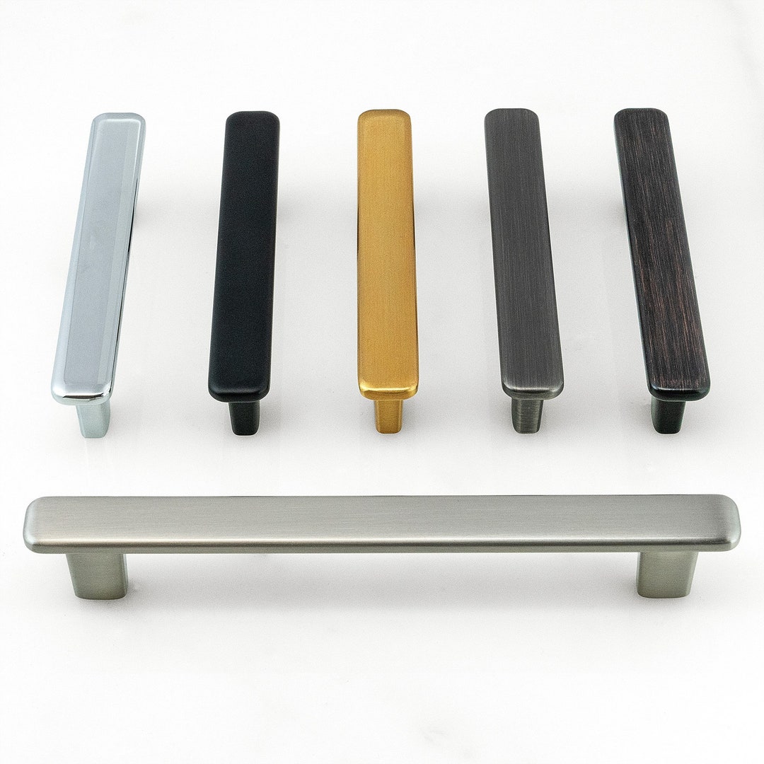 3" 3.75" 5" Rectangle Cabinet Pulls, Modern Drawer Handles Dresser Pull ...
