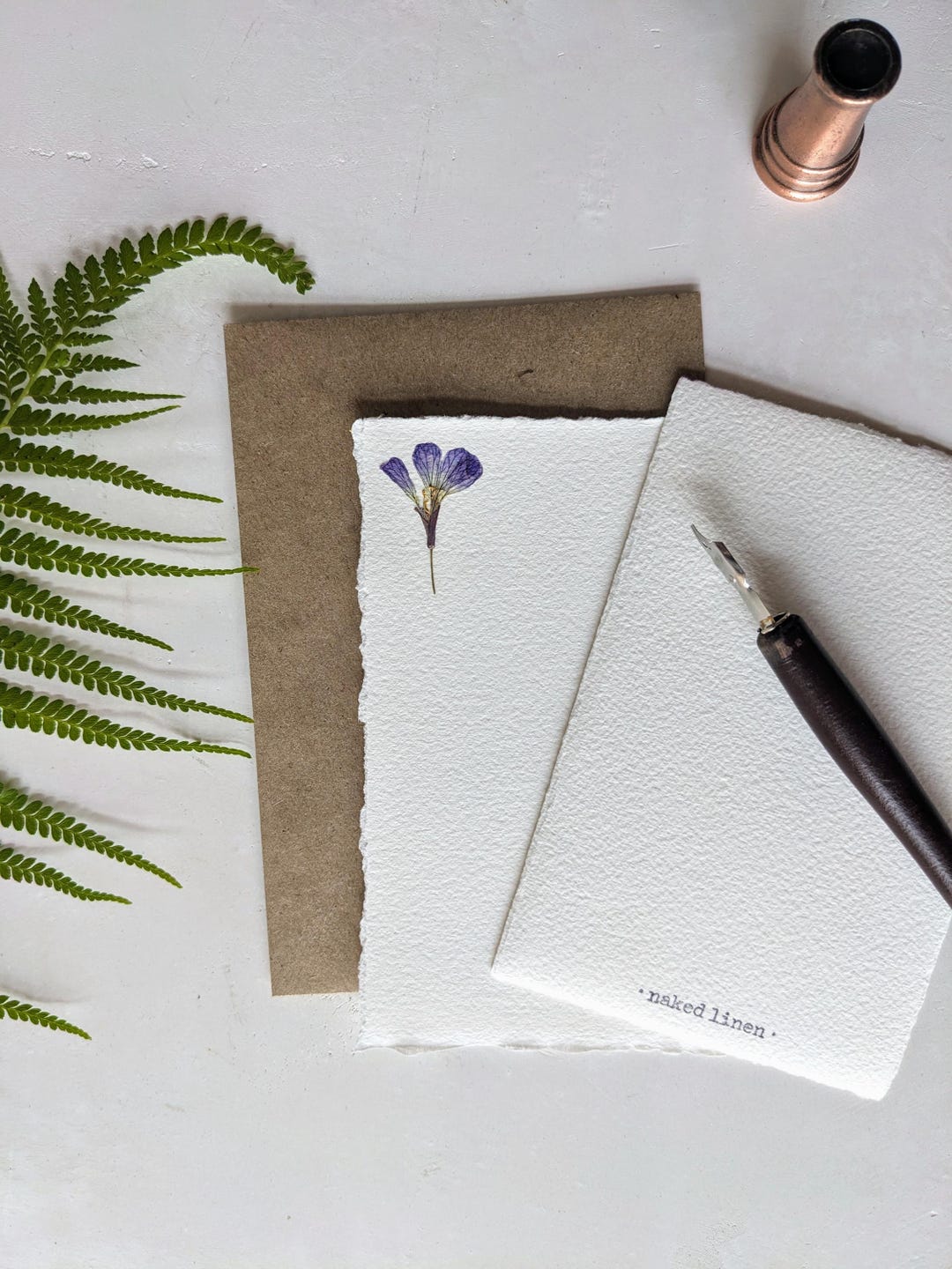 Tiny Purple Flowers Stationery Set of Notecards | Blank Set With ...