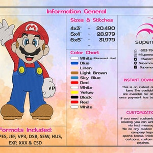 Mario and Luigi Embroidery Design Machine. Automatic Embroidery Design ...