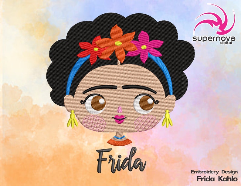 Frida Kahlo Embroidery Design Machine. Automatic Embroidery - Etsy