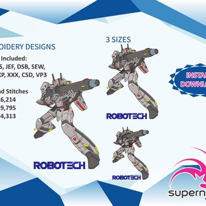 Robotech Embroidery Design Machine. Automatic Embroidery Design - Etsy