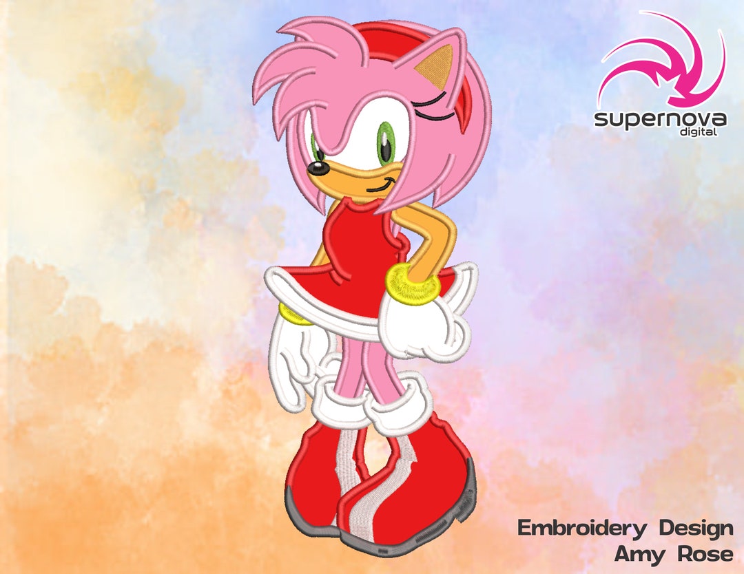 Amy Rose Applique Embroidery Design Machine. Automatic Embroidery ...
