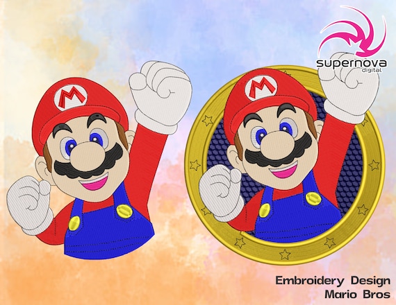 Mario Bros. Embroidery Design Machine. Automatic Embroidery - Etsy