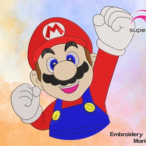 Mario Bros. Embroidery Design Machine. Automatic Embroidery Design in ...