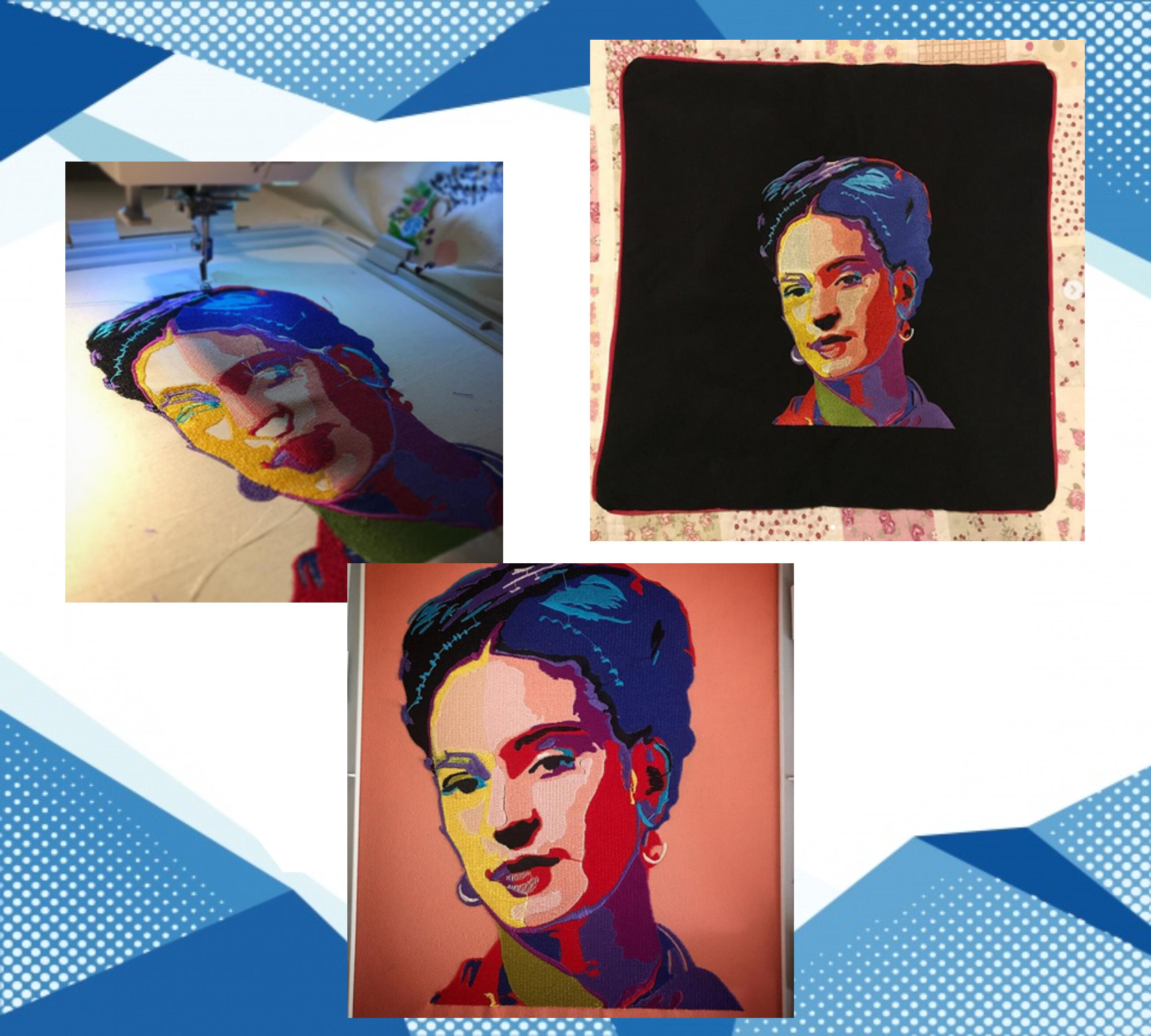 Frida Kahlo Embroidery Design Machine. Automatic Embroidery - Etsy