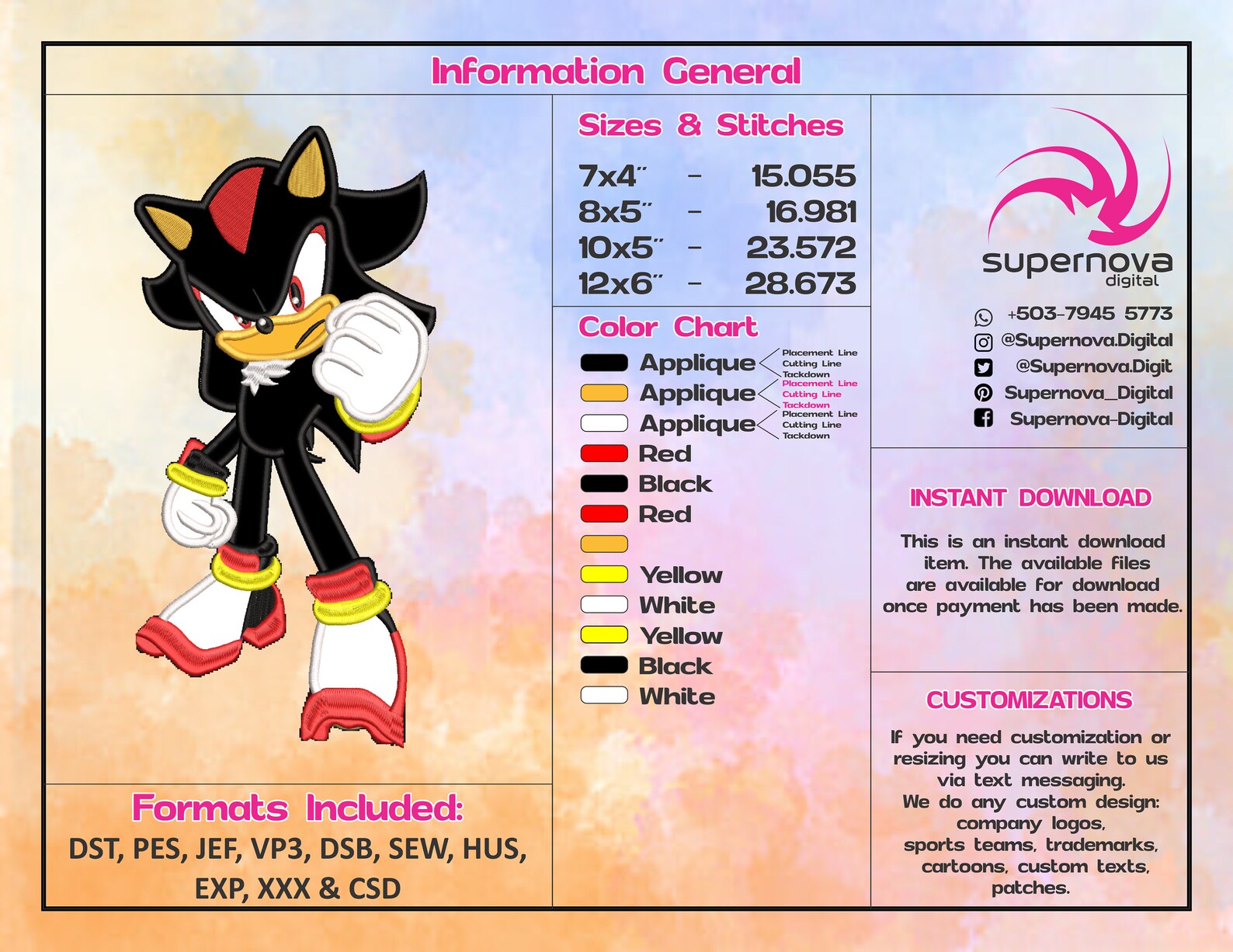 Shadow Applique Embroidery Design Machine. Automatic - Etsy