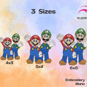 Mario and Luigi Embroidery Design Machine. Automatic Embroidery Design ...