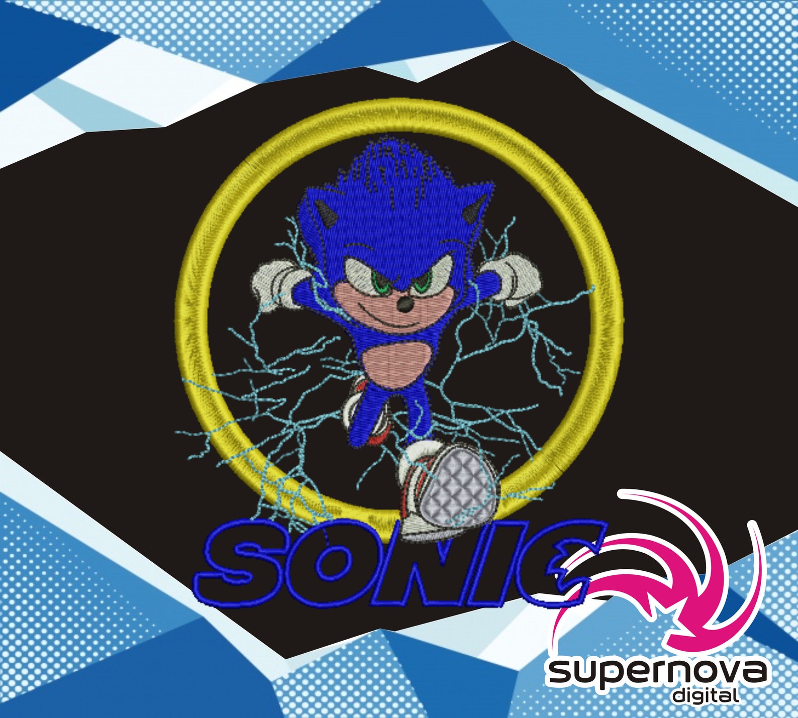 Sonic the Movie. Embroidery Design Machine. Automatic | Etsy
