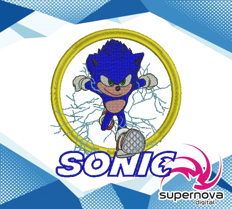 Sonic the Movie. Embroidery Design Machine. Automatic - Etsy