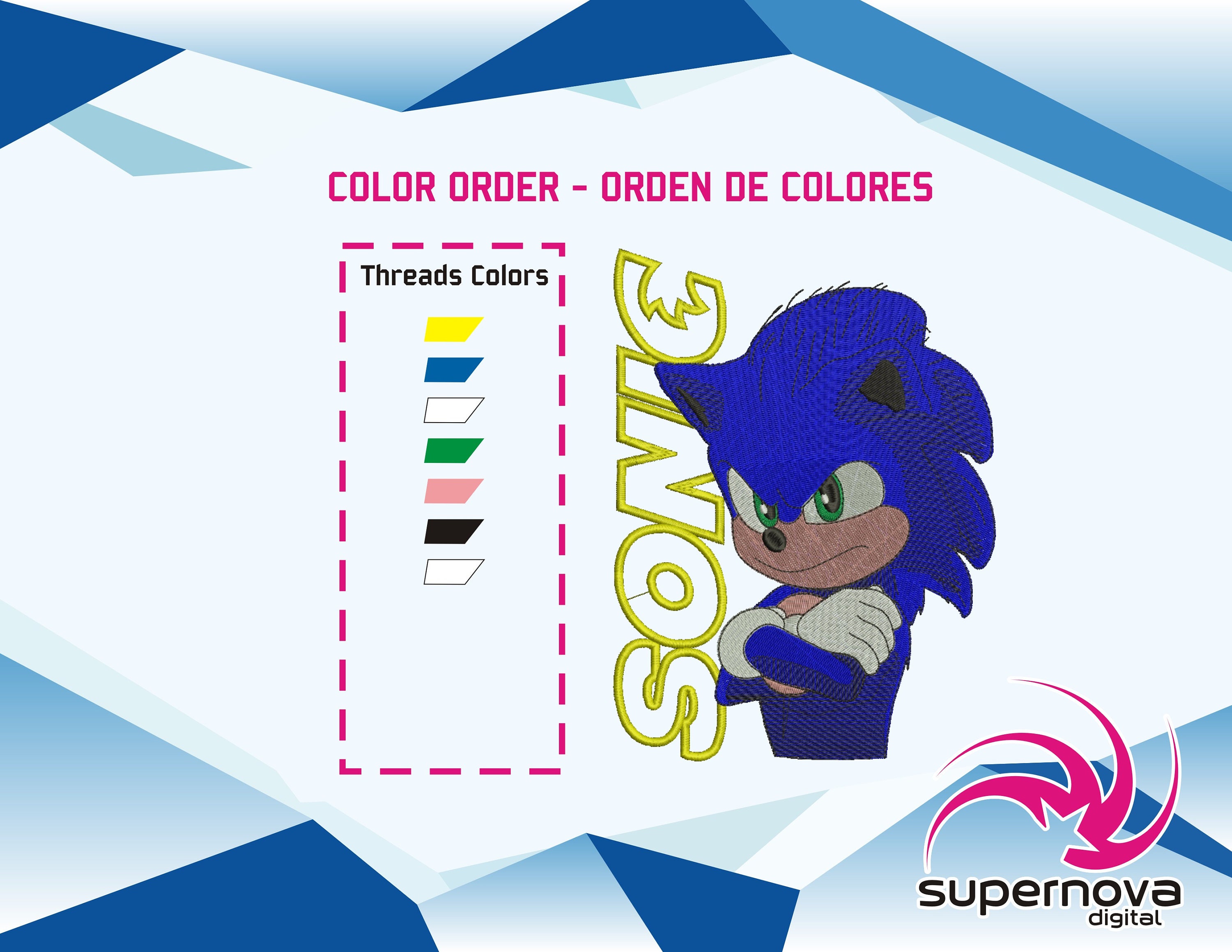 Sonic the Movie. Embroidery Design Machine. Automatic - Etsy