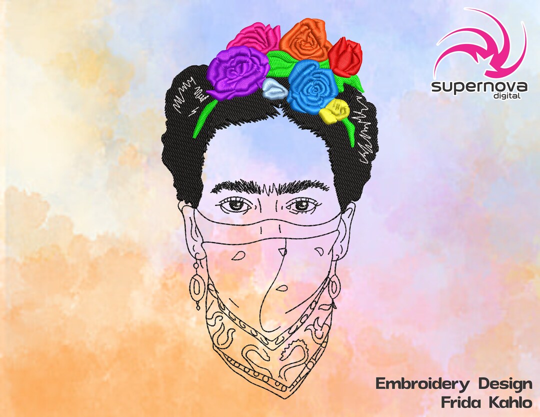 Frida Kahlo Embroidery Design Machine. Automatic Embroidery Design - Etsy