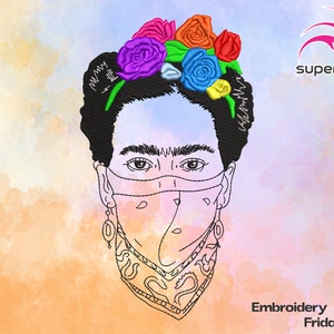 Frida Kahlo Embroidery Design Machine. Automatic Embroidery Design - Etsy