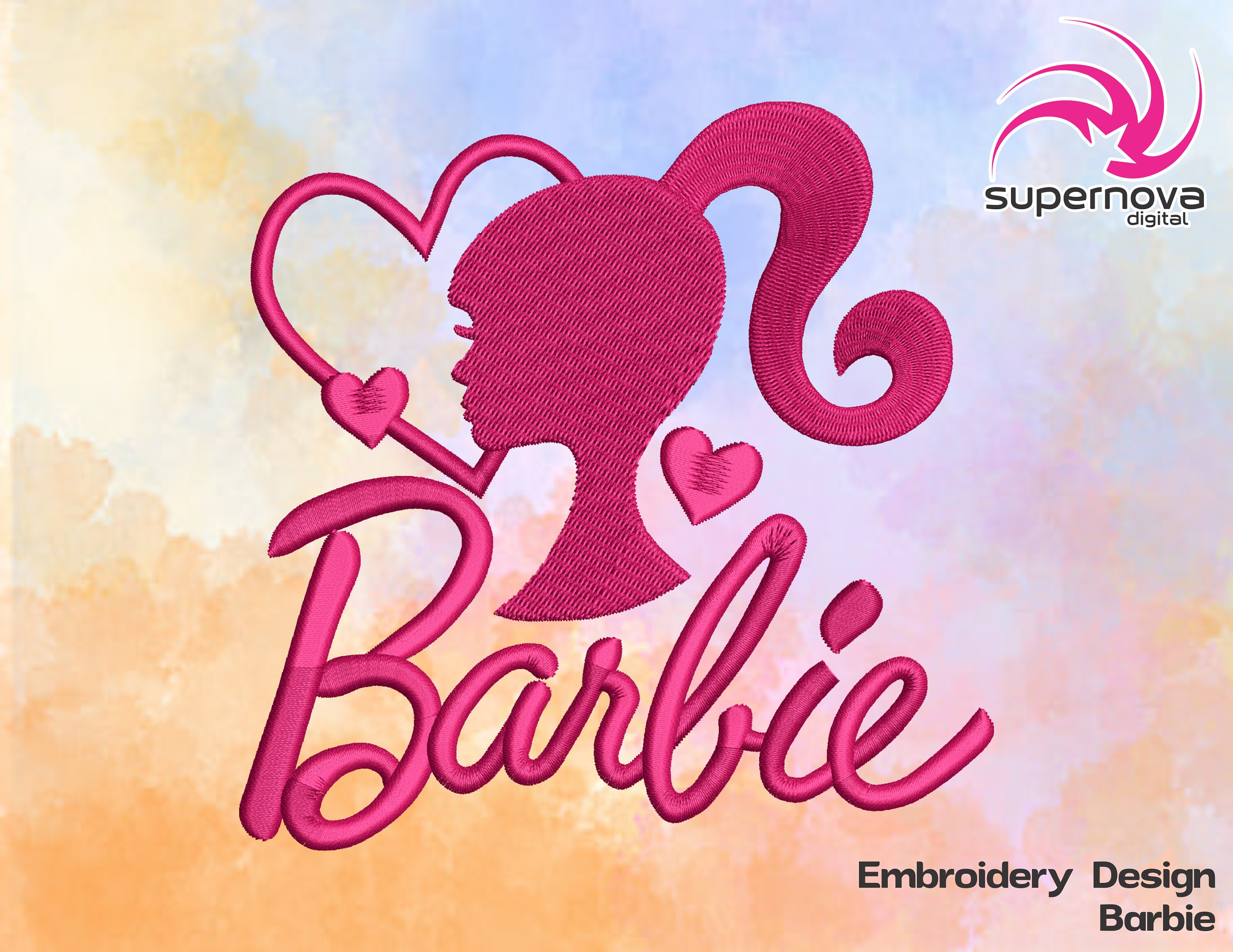 Pink Barbie Logo Head
