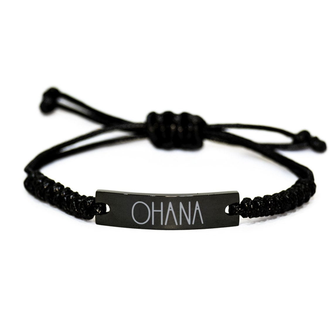 Ohana Bracelet Inspirational Bracelet Engraved Black | Etsy