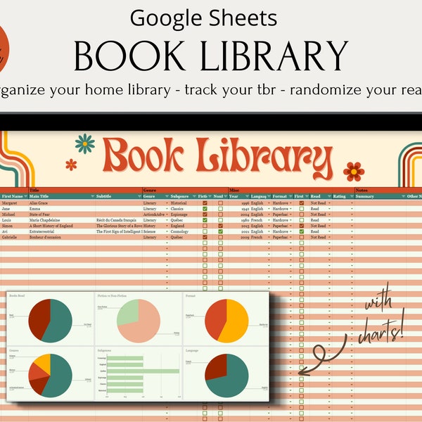 Library Catalog Google Sheets - Etsy