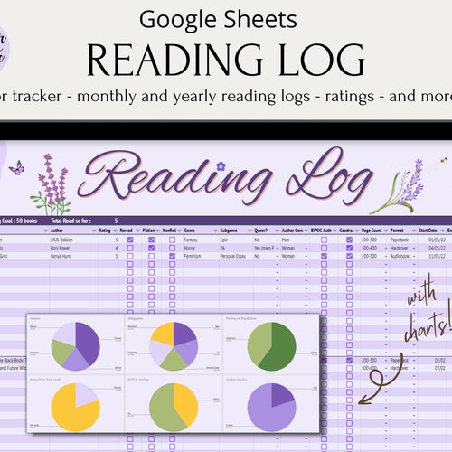 Book Tracker & Reading List Spreadsheet Google Sheets Excel - Etsy Canada