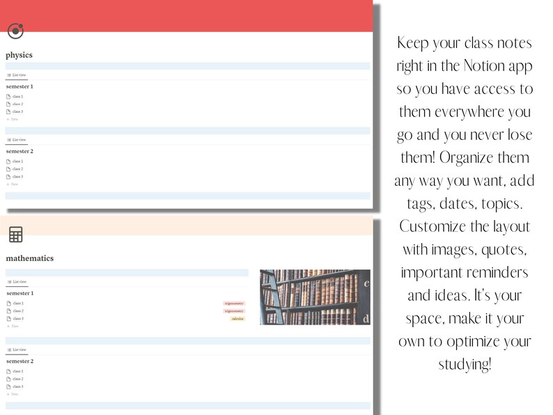 Neutral School Notion Template College Daily Notebook Journal Blue THAT ...