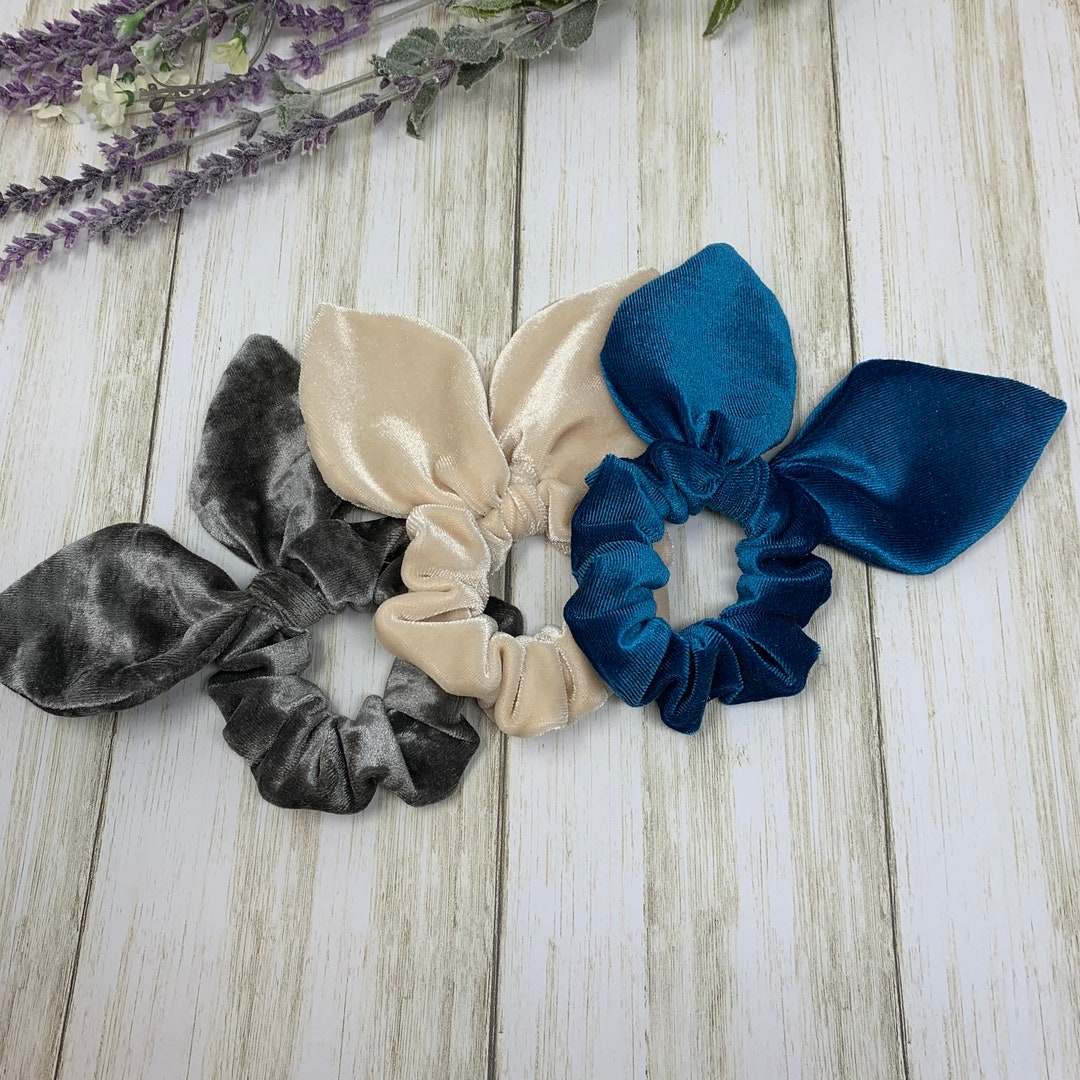 Bunny Ears Scrunchies Handmade Ponytail Holder. Hair Ties. Bow/ties ...