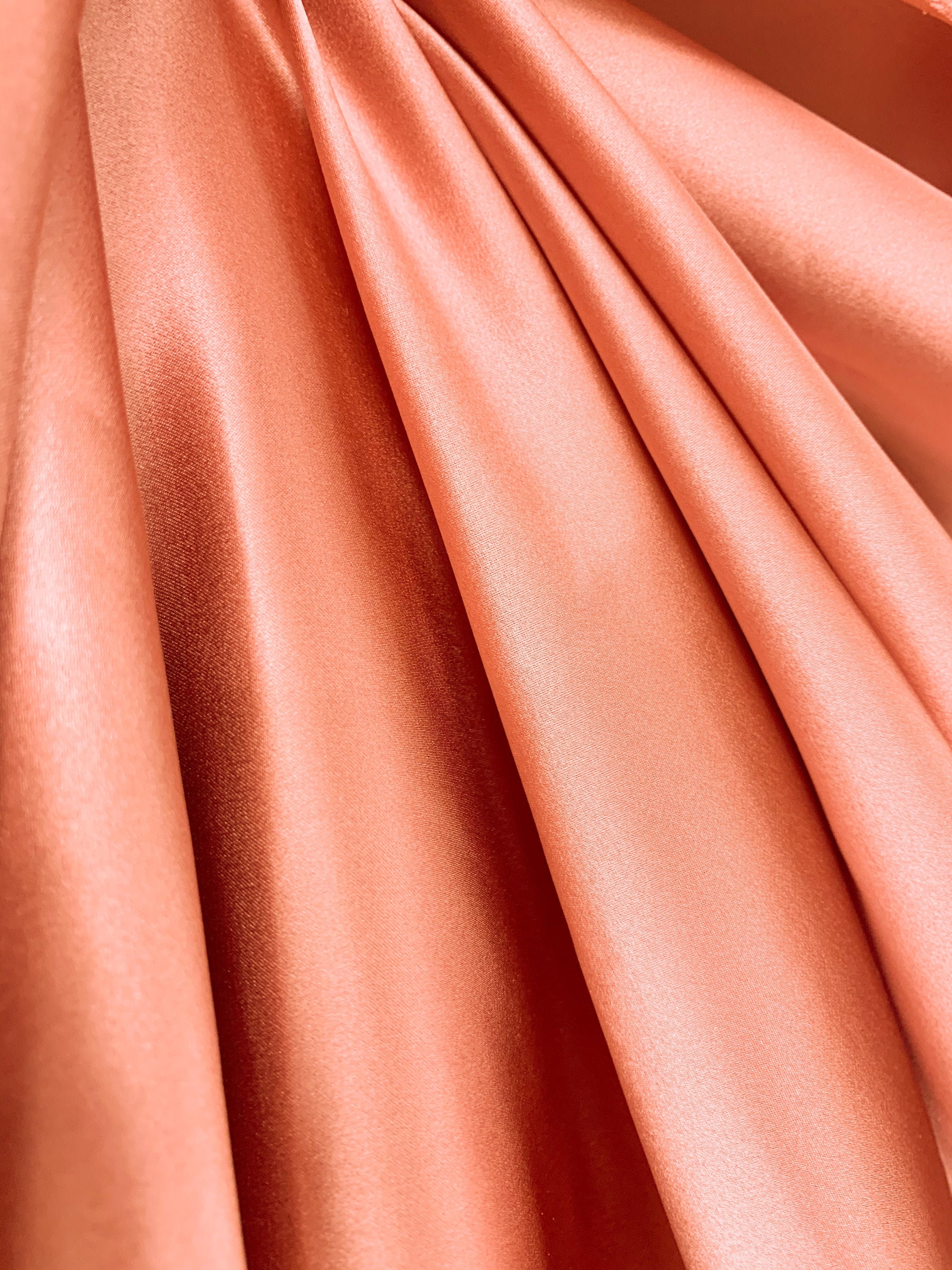 Peach 100% Pure Mulberry Silk Fabric 19 Momme Silk by the Yard - Etsy