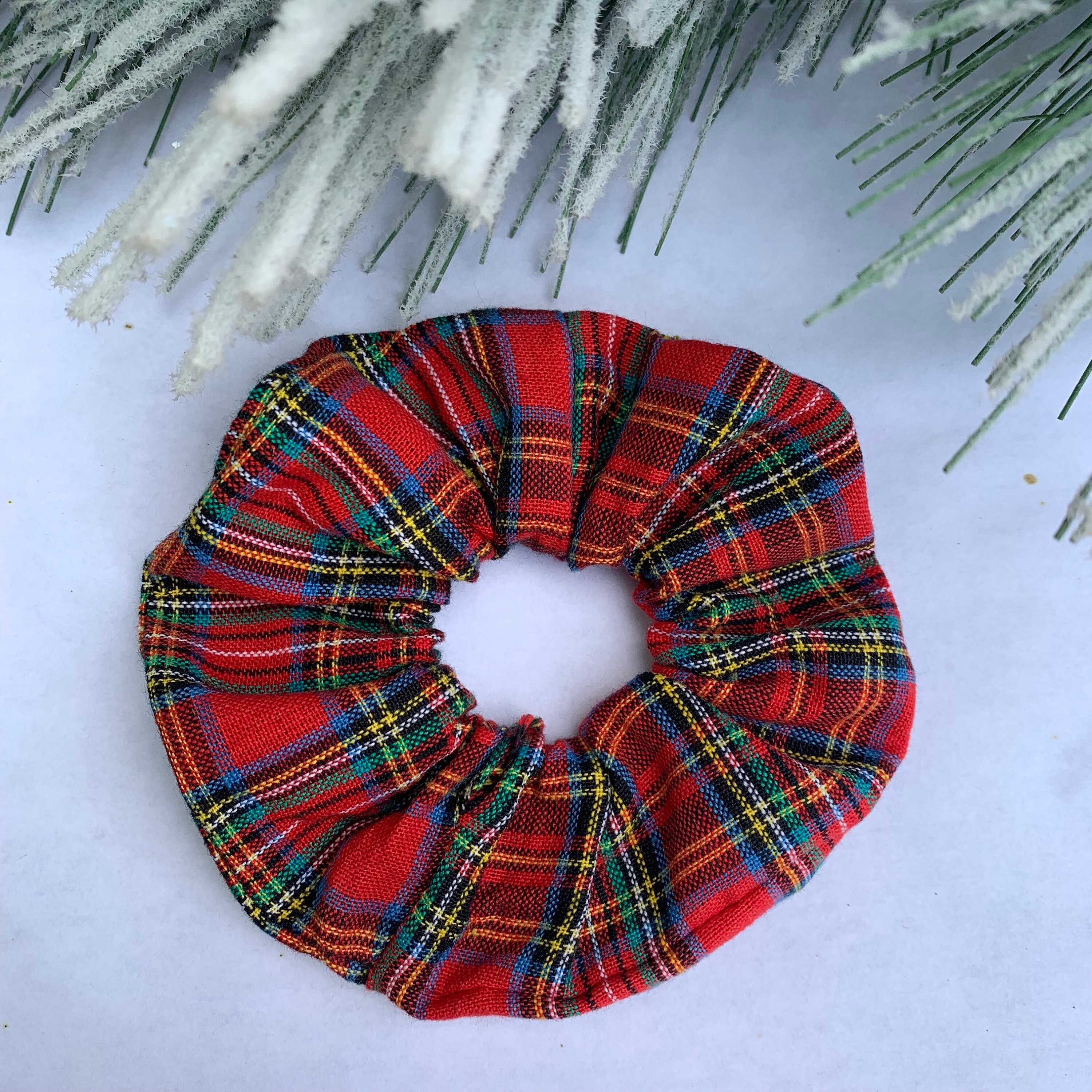 Plaid Scrunchie Handmade Ponytail Holder Hair Ties Preppy | Etsy