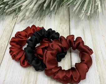 Pure Silk 3-pack Skinny Scrunchies. Real Silk Scrunchie Pack. | Etsy