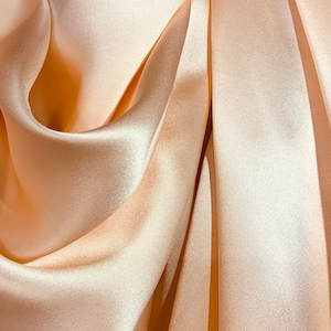 Light Peach 100% Pure Mulberry Silk Fabric 19 Momme Silk by the Yard - Etsy