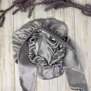 Reversible Silver 100 % Pure Mulberry Silk Bonnet With Ties - Etsy