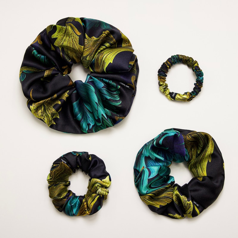 Teal Silk Scrunchies - Etsy