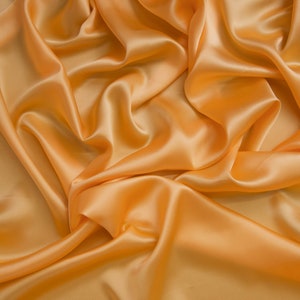 Apricot 100% Pure Mulberry Silk Fabric by the Yard 19 Momme 6A Grade - Etsy