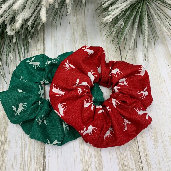 Handmade Christmas Scrunchie 2-Pack. Set of 2 scrunchies for | Etsy