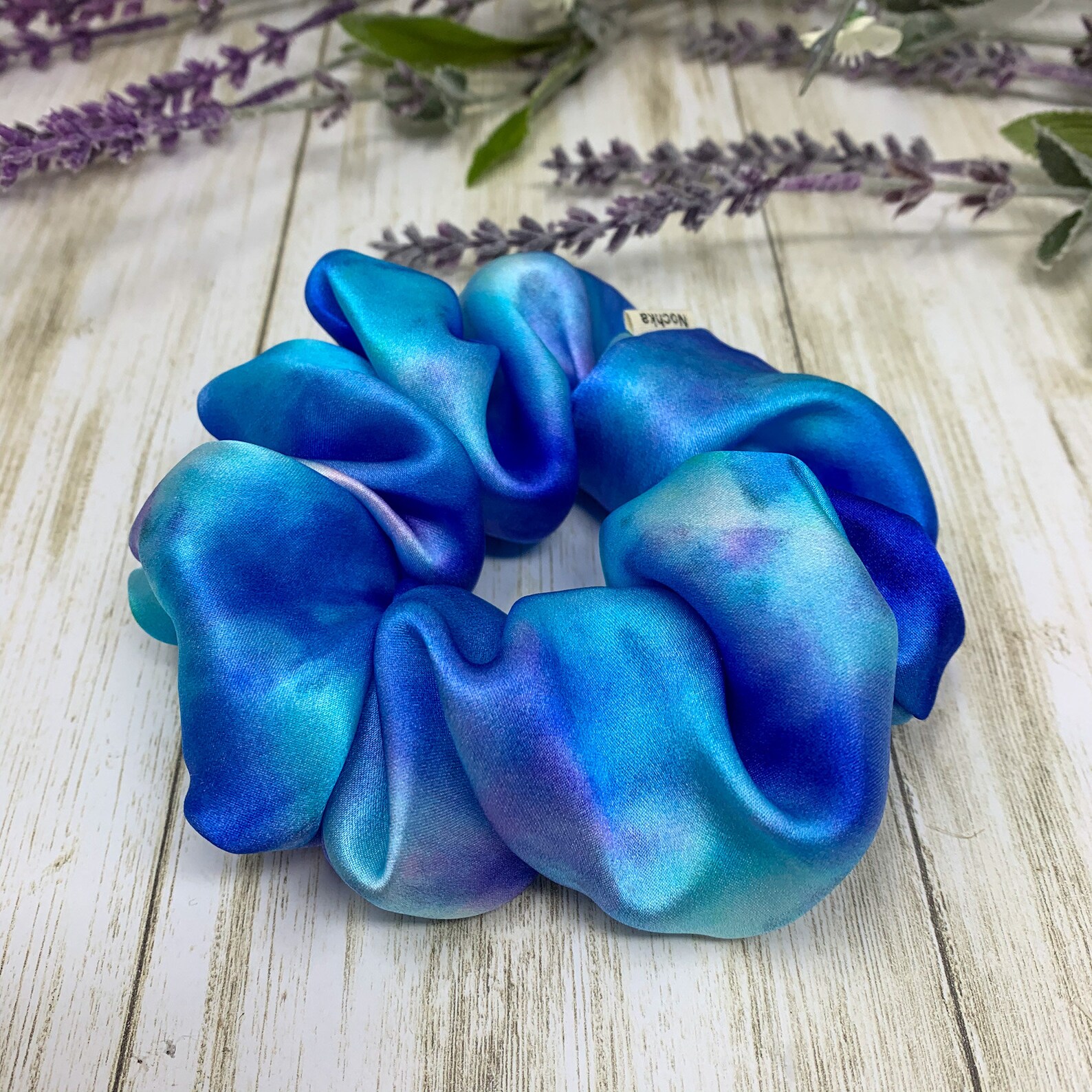 Blue Tie Dye 100% Pure Silk Scrunchie - Etsy