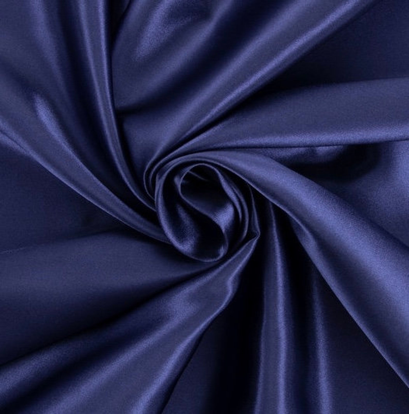 Navy Blue 100% Pure Mulberry Silk Fabric 19 Momme Silk by the - Etsy