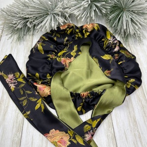Reversible 100% Pure Mulberry Silk Bonnet With Ties - Etsy