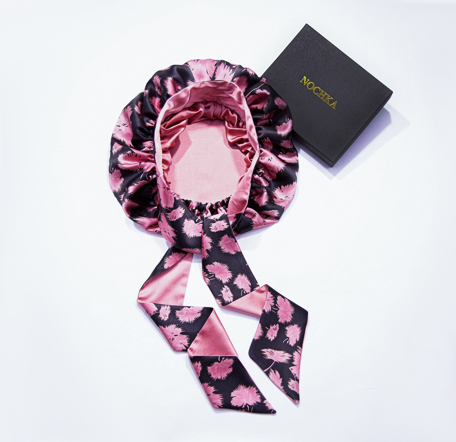 Reversible Mulberry Silk Bonnet: Rose Gold & Punch Print, Handmade - Etsy