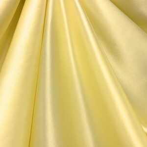 Pastel Yellow 100% Pure Mulberry Silk Fabric 19 Momme 6A Grade by the ...