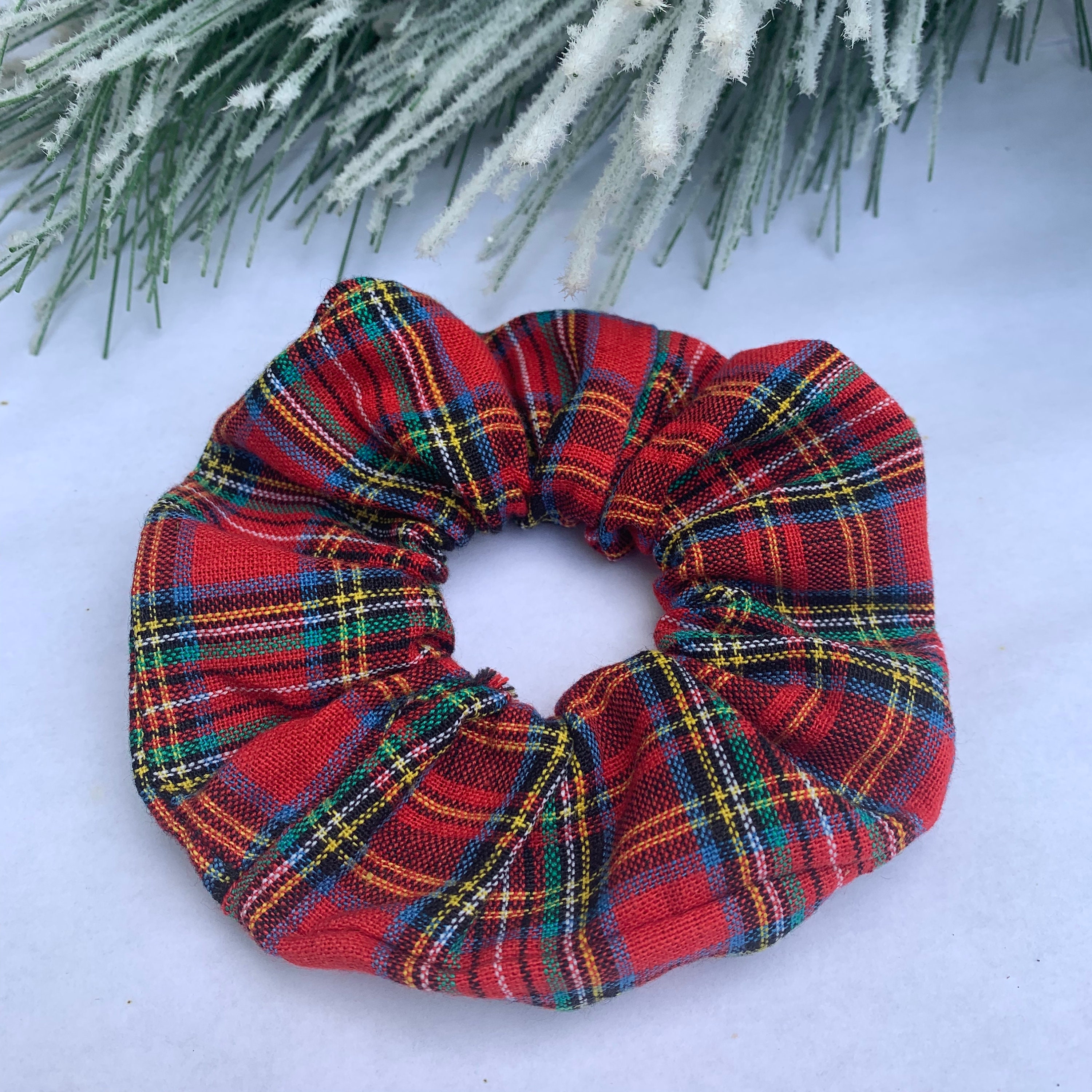 Plaid Scrunchie Handmade Ponytail Holder Hair Ties Preppy | Etsy