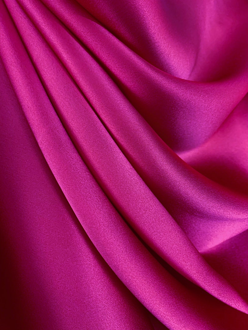 Raspberry 100% Pure Mulberry Silk Fabric 19 Momme Silk by the Yard - Etsy