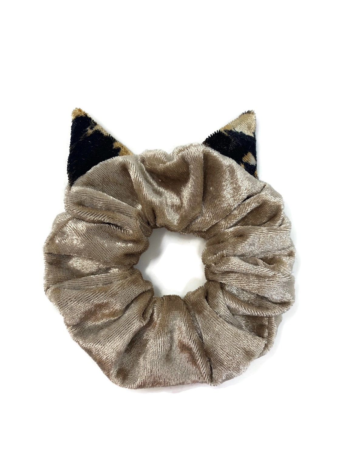 Cat Ears Scrunchies. Velvet Ponytail Holder. Handmade Cat Ears | Etsy