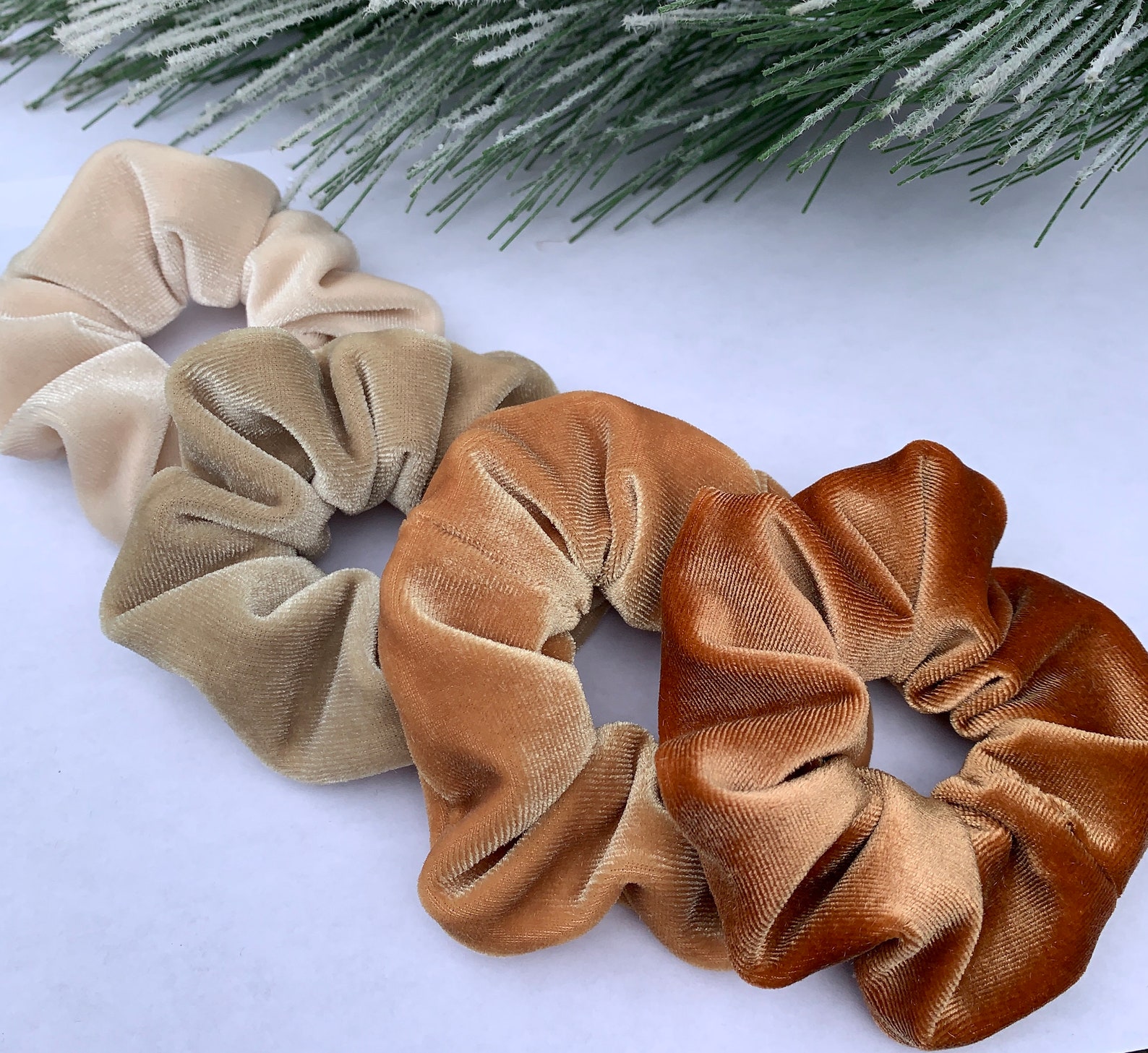 Blond Hair Scrunchie Set Handmade Ponytail Holders Hair Ties | Etsy