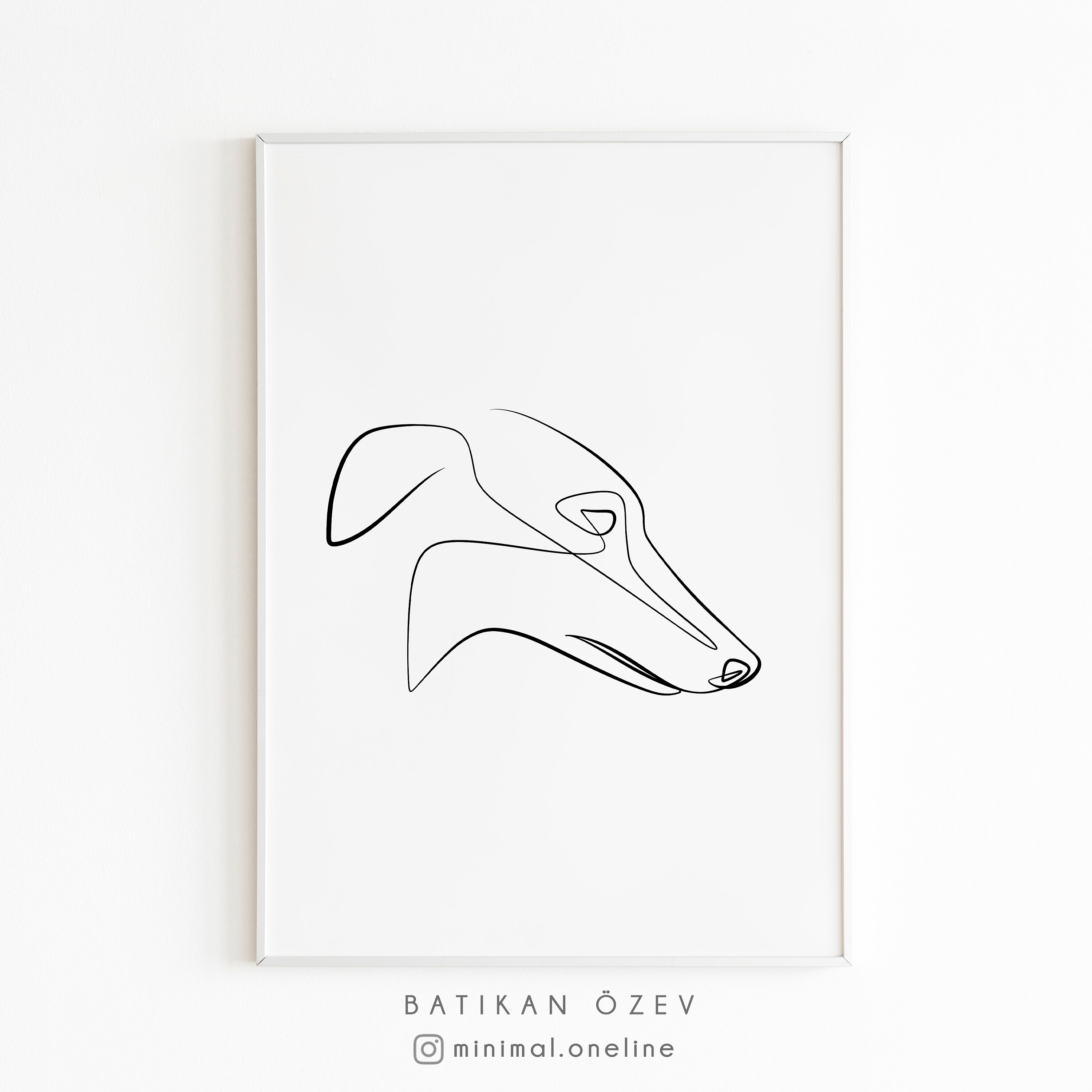 Abstract Greyhound Head Line Art Digital Print Single Line - Etsy UK