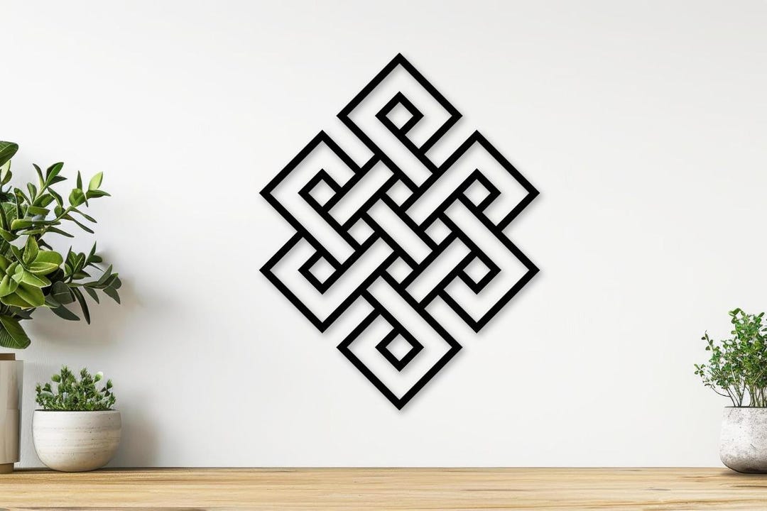 Shrivatsa Svg Png Dxf, Eternal Knot, Lucky Charm Symbol, Laser Cut ...