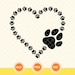 Paw Print Infinity Symbol Svg, Dog Paw Monogram Svg, Dog Mom, Pet Loss ...