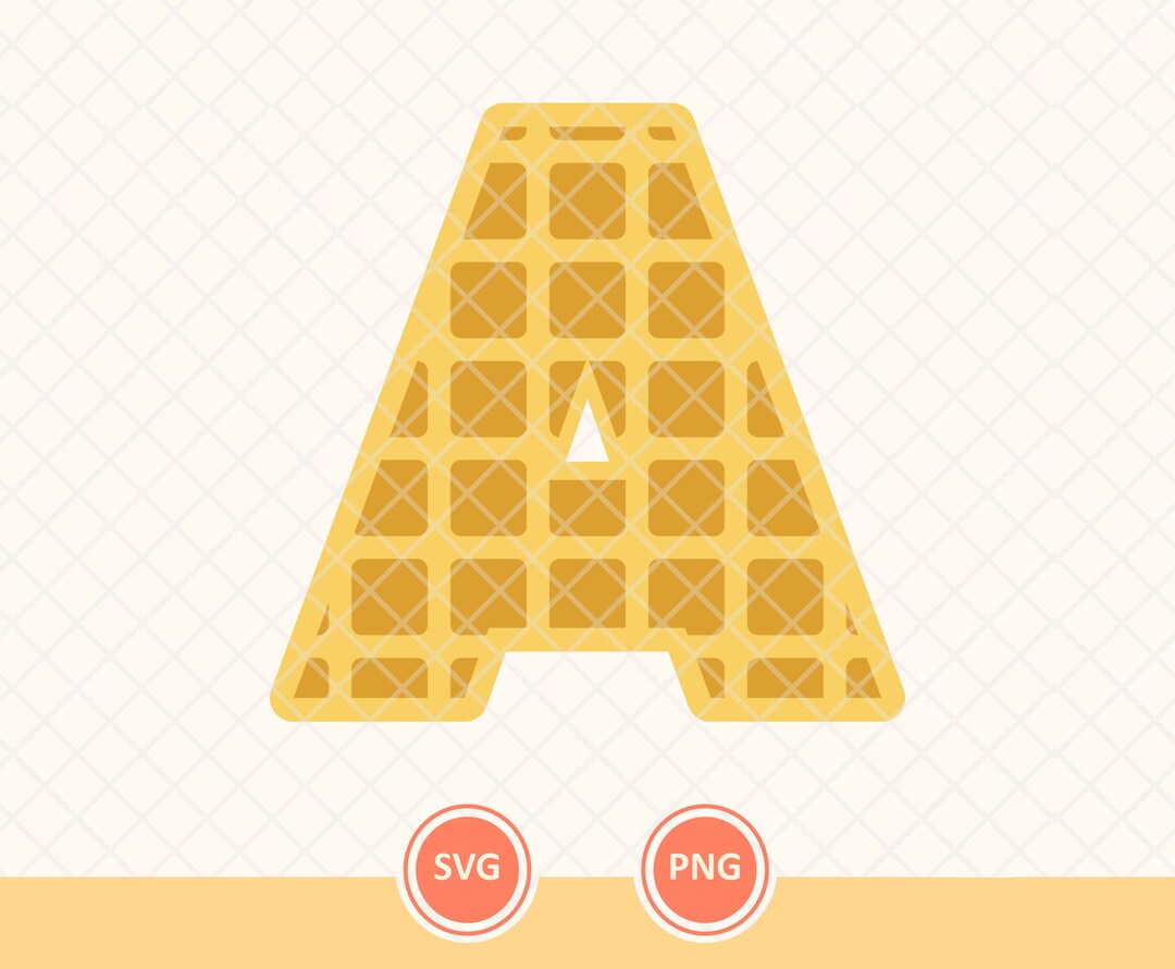 Waffle Letter A Svg, Waffle Letter A Png, Waffle Alphabet Svg, Waffle ...