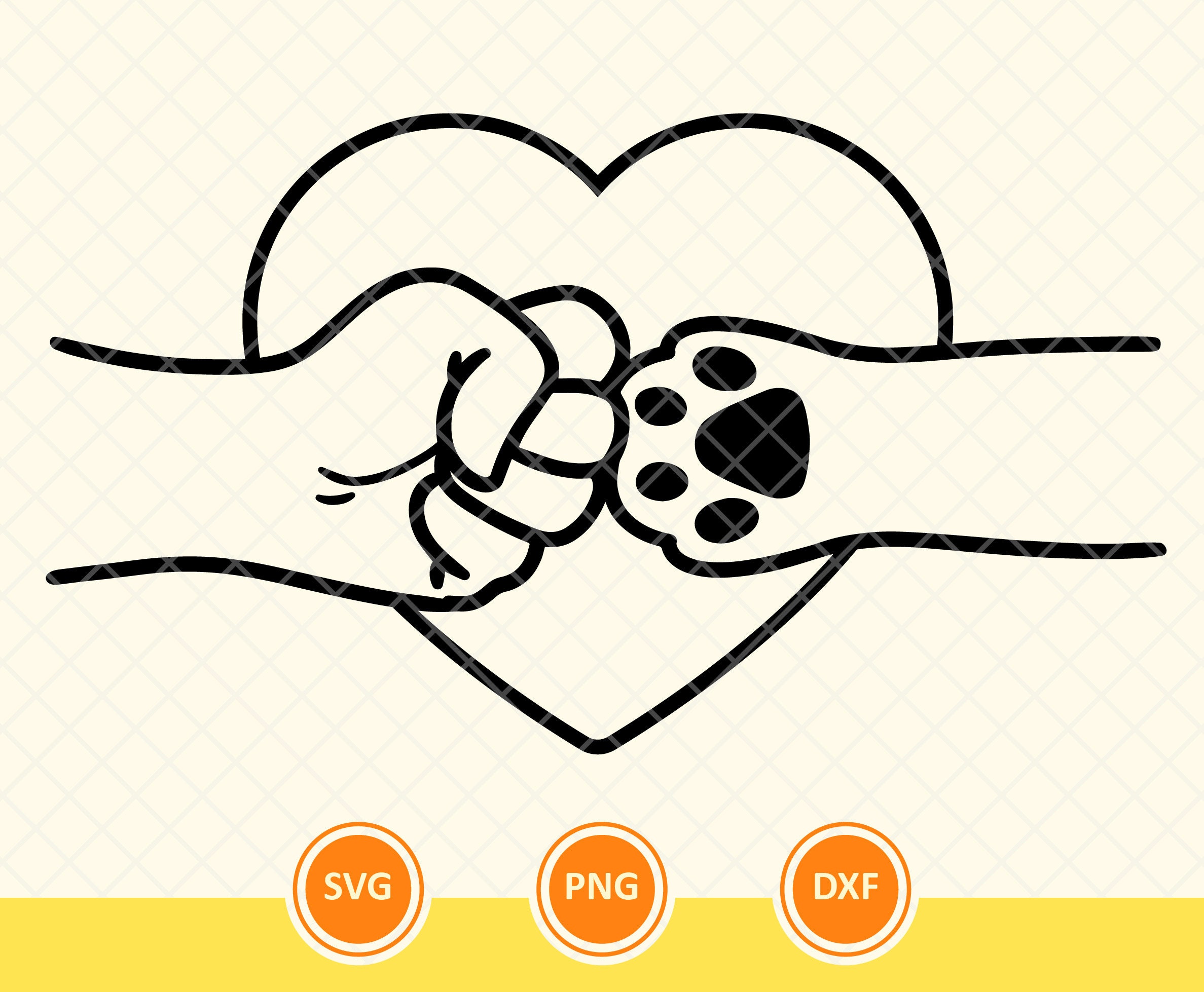 Cat Human Fist Bump Svg Cat Paw Svg Heart Svg Cat Mom Cat - Etsy UK