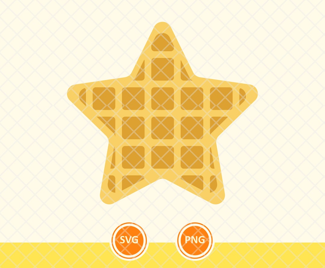 Waffle Svg, Star Waffle Png, Waffle Clipart, Waffle Sublimation, Waffle ...
