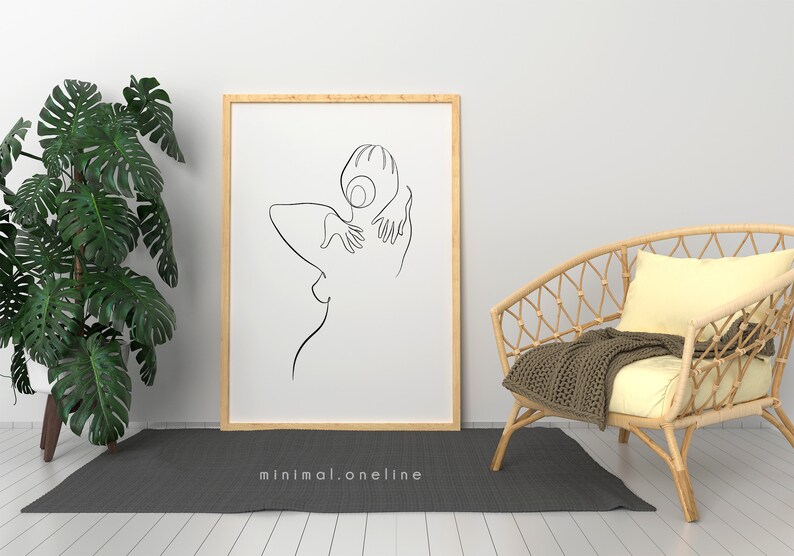 Female Body Figure Line Art Print Woman Torso Drawing - Etsy