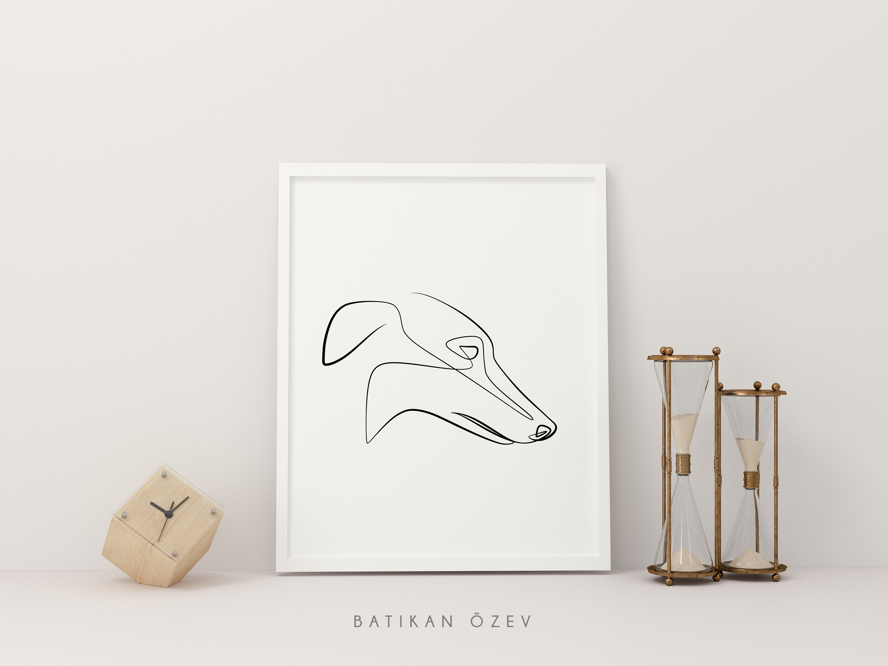 Abstract Greyhound Head Line Art Digital Print Single Line - Etsy UK