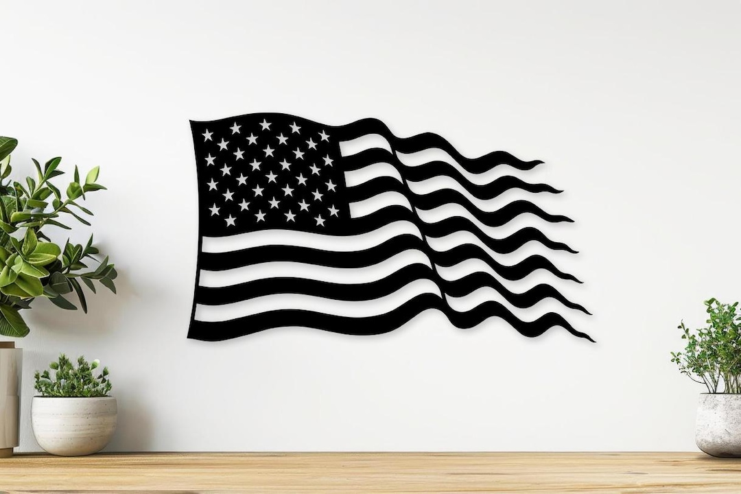 Waving American Flag Svg Png Dxf, American Flag Clipart, USA Flag ...