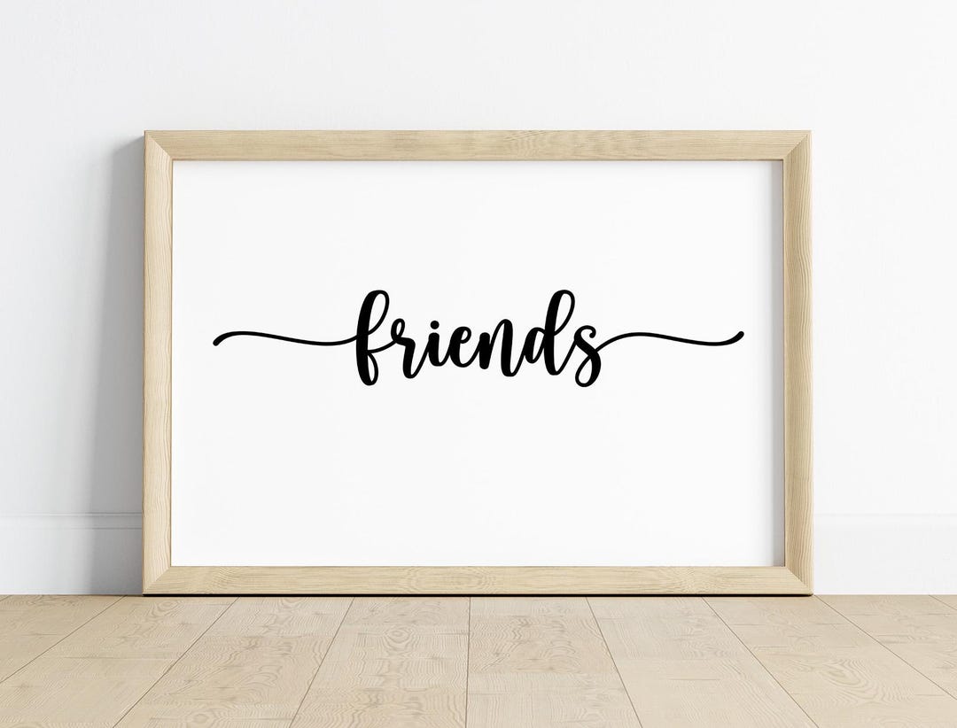Friends Svg Png, Friends Clipart, Stylish Cursive Script Text, Digital ...